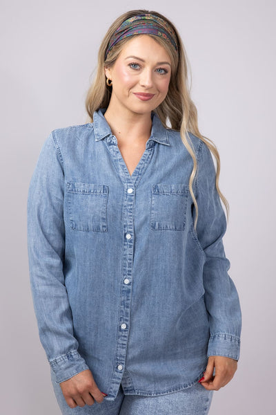 Thread & Supply Ginger Top for Women in Dark Indigo | T8035LZTTS-DARKI – Glik's