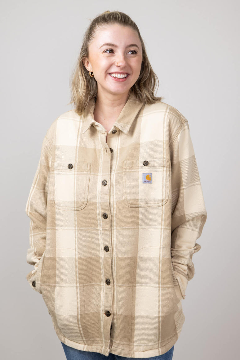 Carhartt Loose Fit Twill Shirt Jacket for Women in Oat Milk | 106450-A ...