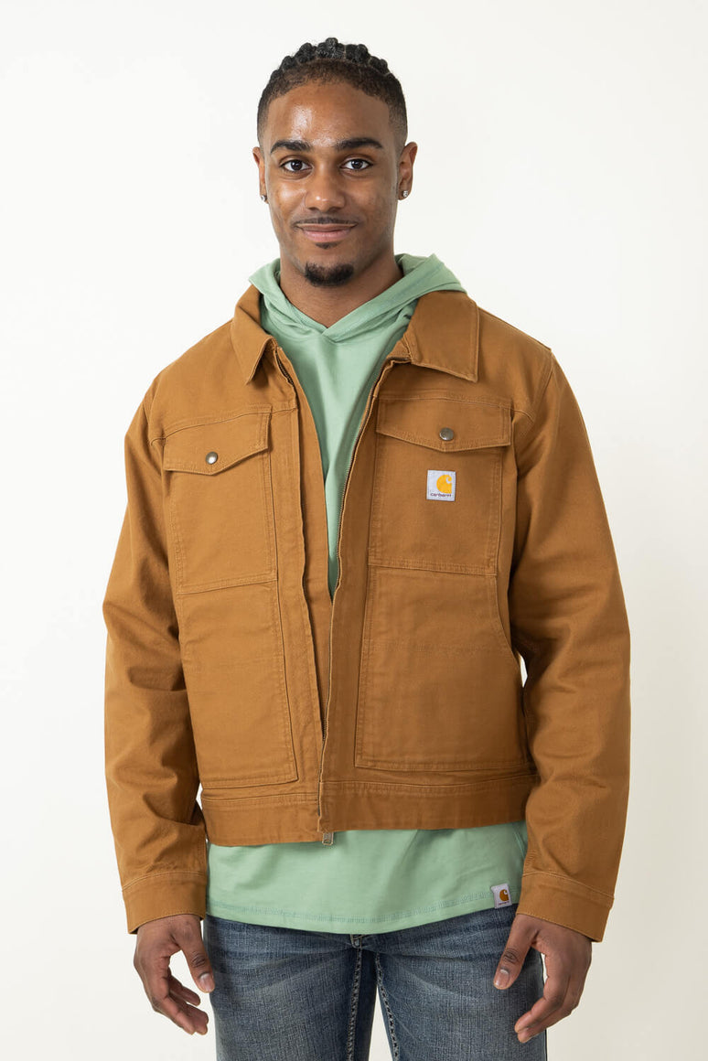 Carhartt Rugged Flex Relaxed Fit Duck Jacket for Men in Brown | 105748 – Glik's