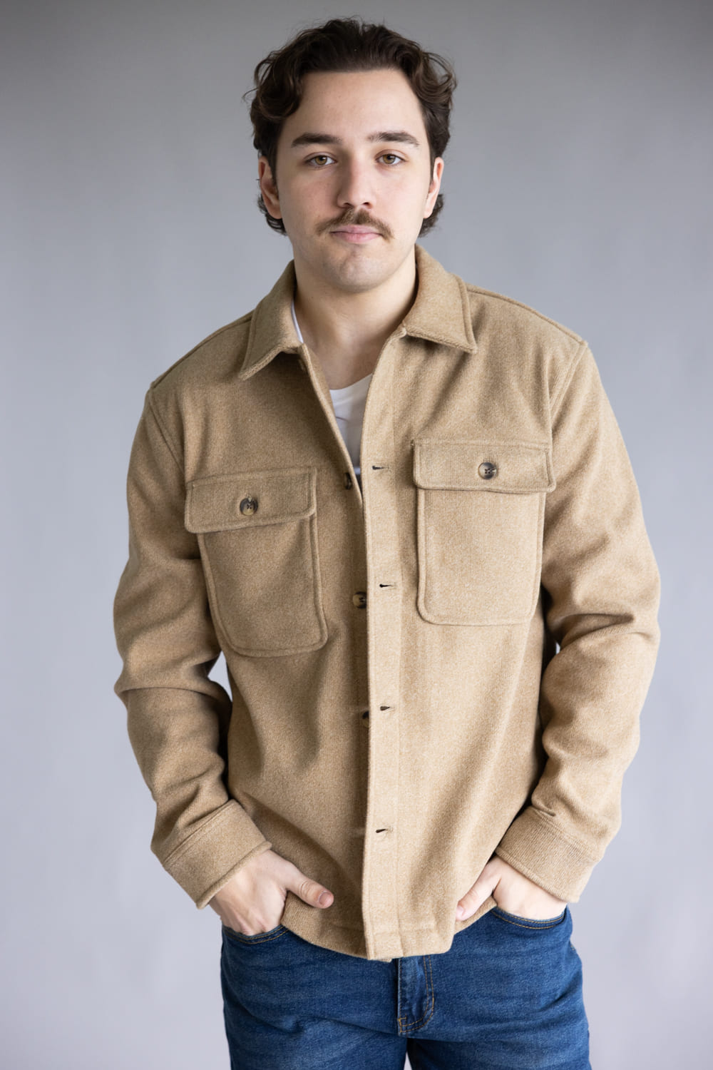 Civil Society Durbin Jacket for Men in Heather Khaki | MCSH-3017-HTHRK ...