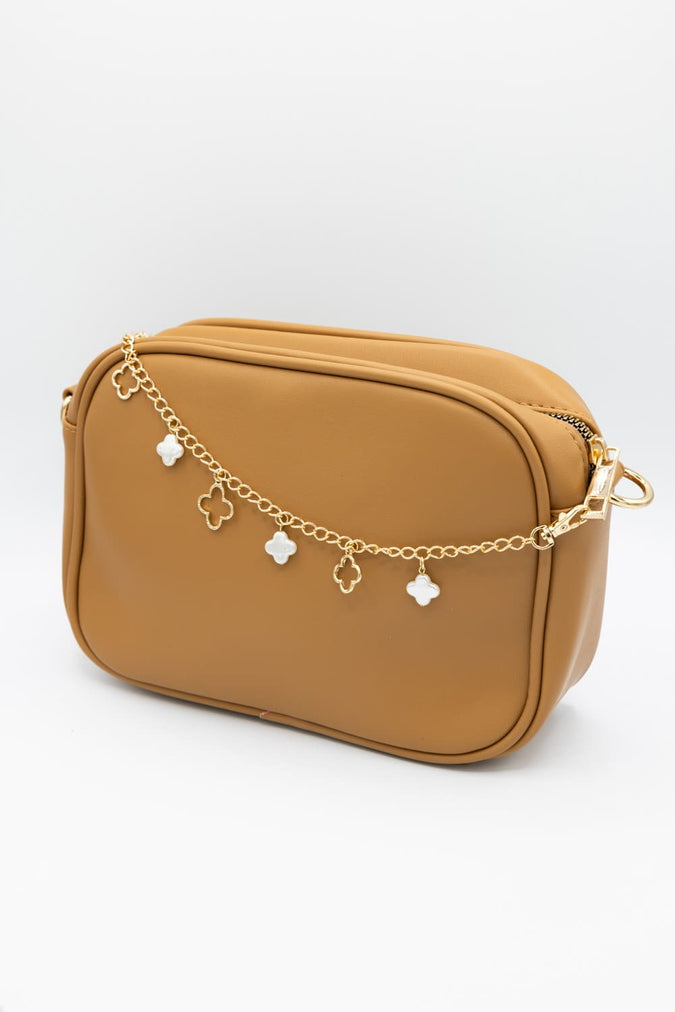 Clover Chain Purse Charm in Gold | JCA045-GDCRM – Glik's