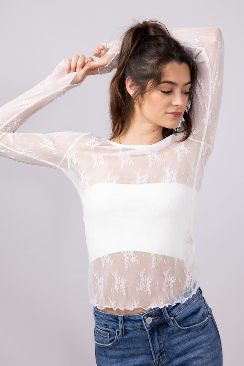 Lace & Sheer Tops – Glik's