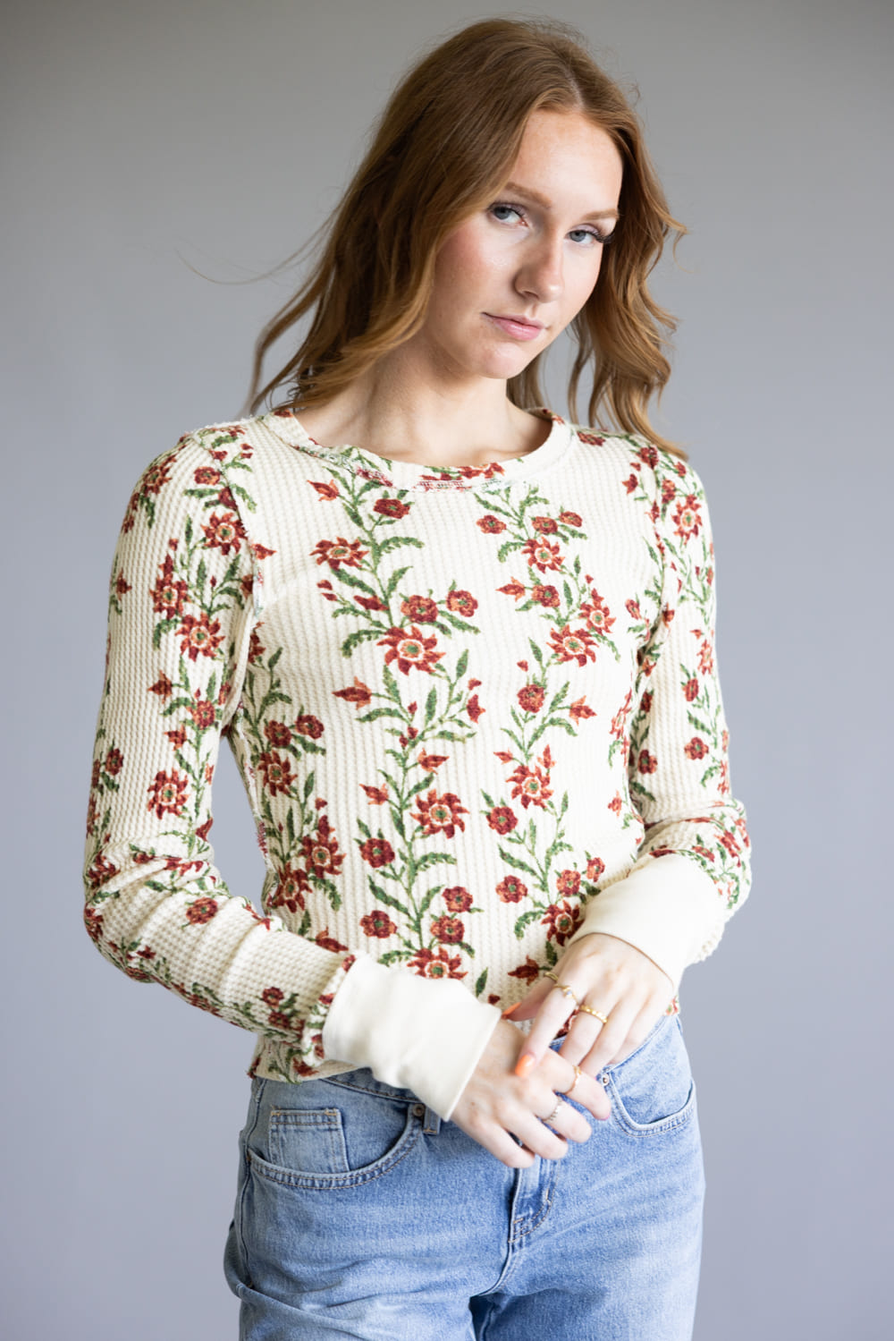 Free People We The Free Pretty Little Thermal for Women in Sand Combo ...