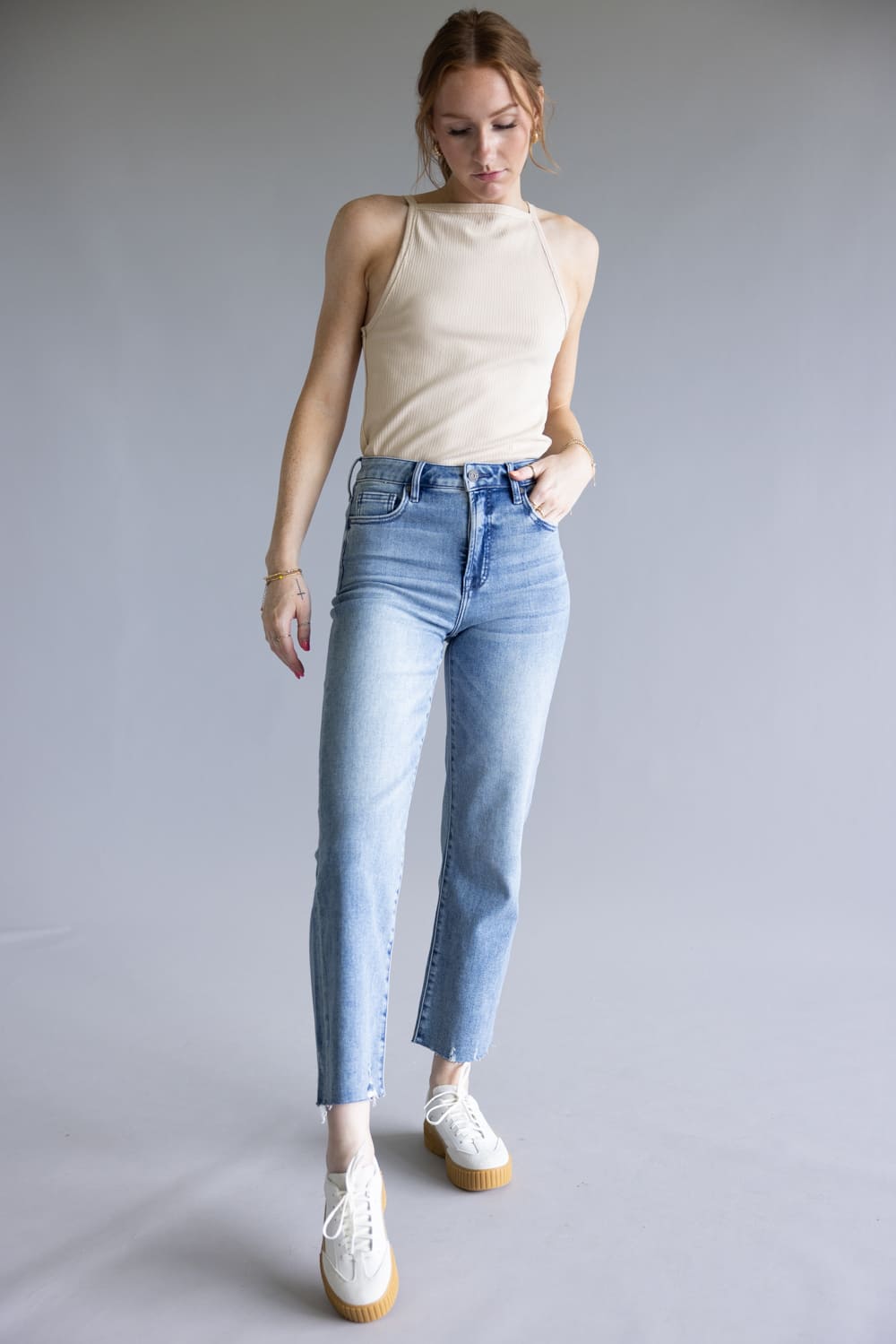Hidden Tracey High Rise Cropped Straight Leg Jeans for Women | HD1557S ...