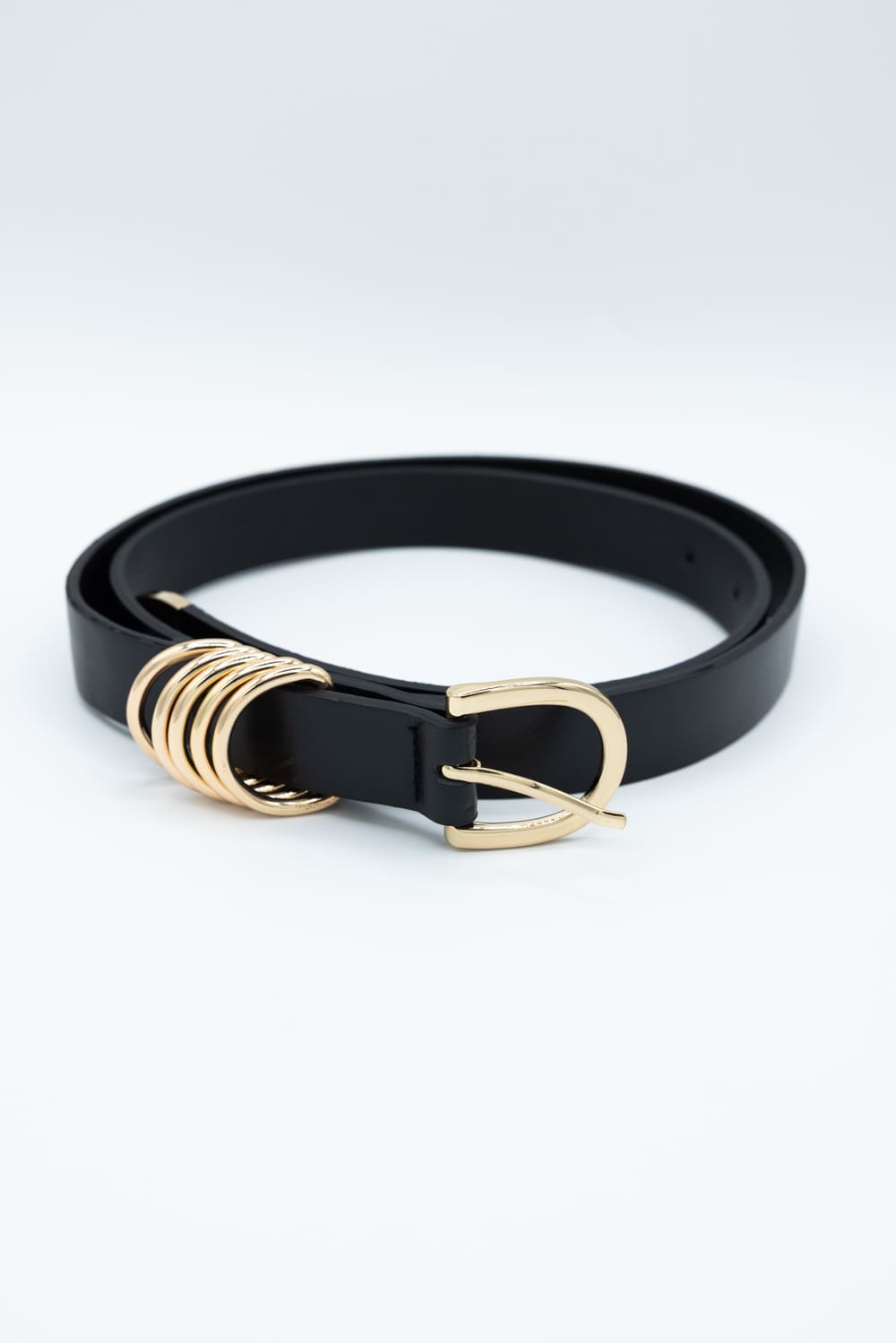 Multi Loop Basic Belt for Women in Black | MML9176GBK – Glik's