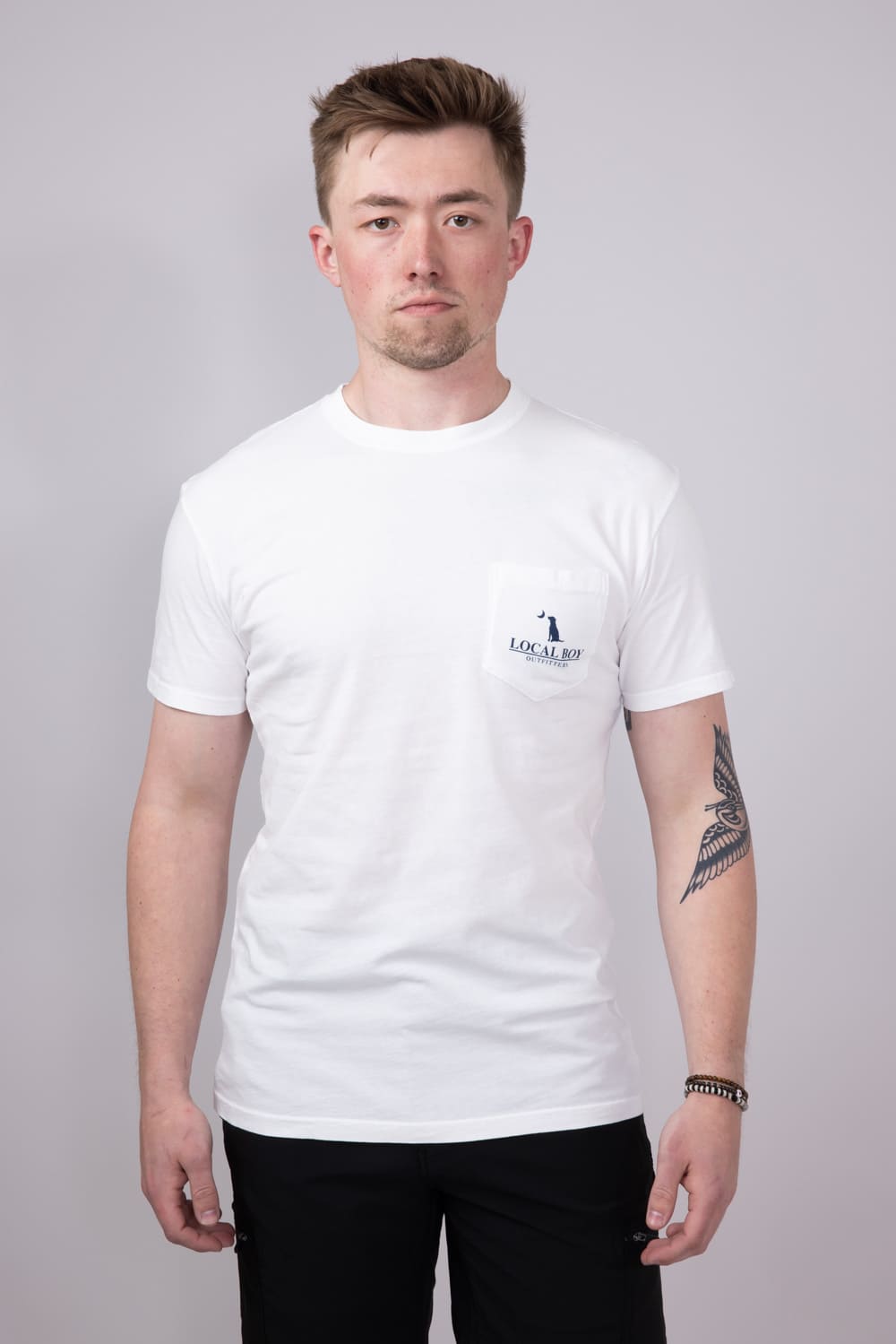 Local Boy Busch T-Shirt for Men in White | L1000531-WHITE – Glik's