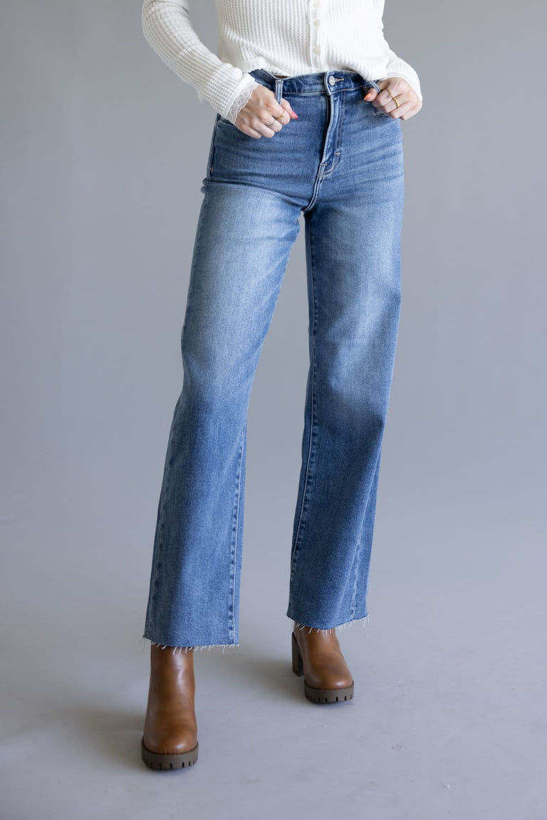 Hidden High Rise Logan Straight Leg Dad Jeans for Women | HD9177D-MD ...