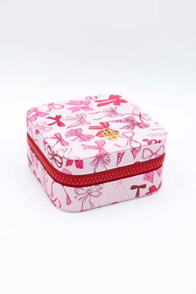 Simply Southern Jewelry Box Case in Pink Bow | 0225-BAG-JWLCASE-BOW ...