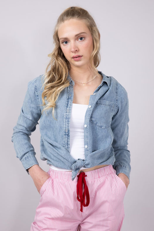 Thread & Supply Shay Denim Shirt for Women in Light Wash | T2665LLWTS ...