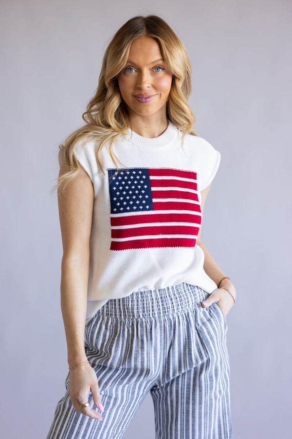 Simply Southern USA Tank Top for Women in White | PP-0126-TOP-TANK-FLA ...