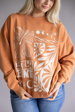 Billabong Ride In Crew Sweatshirt for Women in Orange | BL001578W