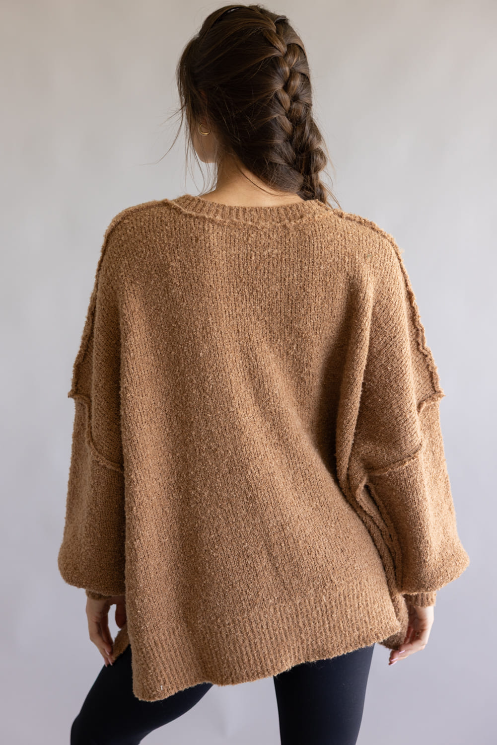 Gingerbread Man Oversized Sweater for Women in Brown | IFKT65656-01-BR ...