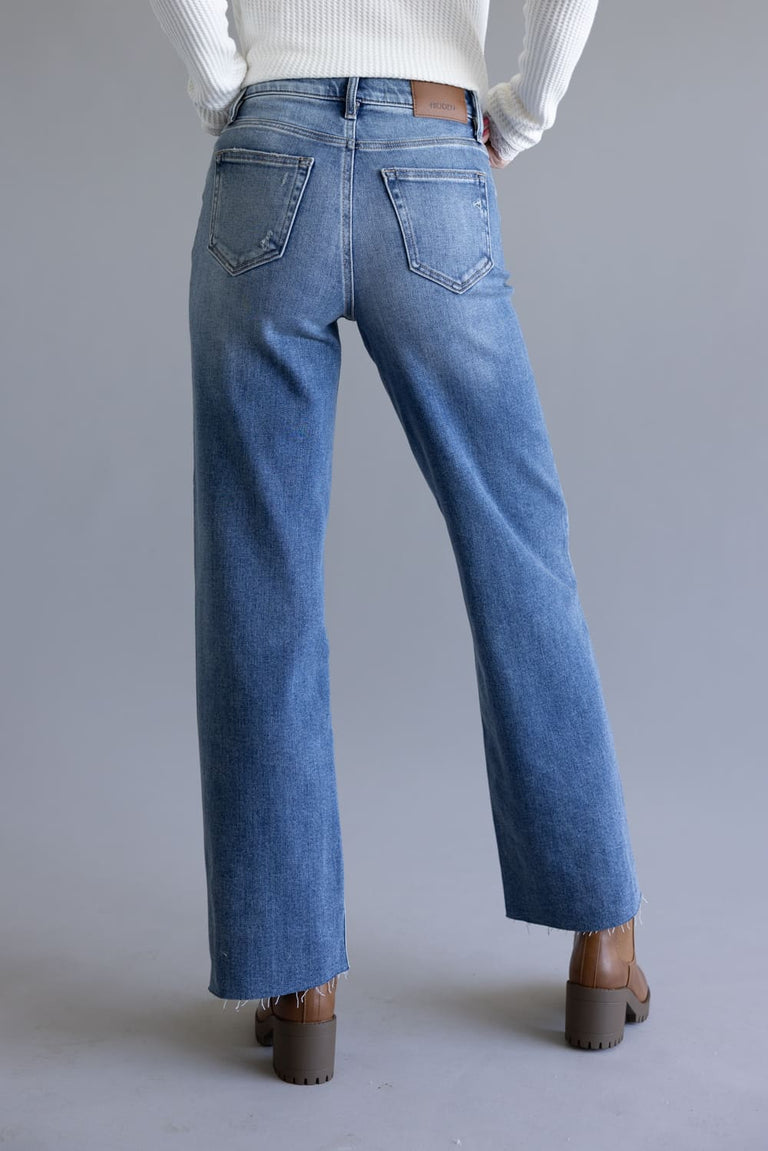 Hidden High Rise Logan Straight Leg Dad Jeans for Women | HD9177D-MD ...