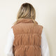 Love Tree Cropped Corduroy Puffer Vest for Women in Brown | 5101VH-CAM – Glik's