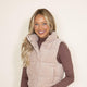 Love Tree Cropped Corduroy Puffer Vest for Women in Khaki | 5100VH-KHA ...