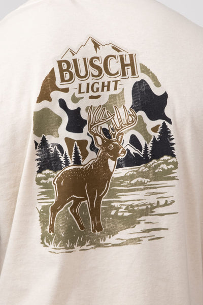 Busch Camo Deer Wildlife Scene T-Shirt for Men in Sand | 18456-307-SAN ...