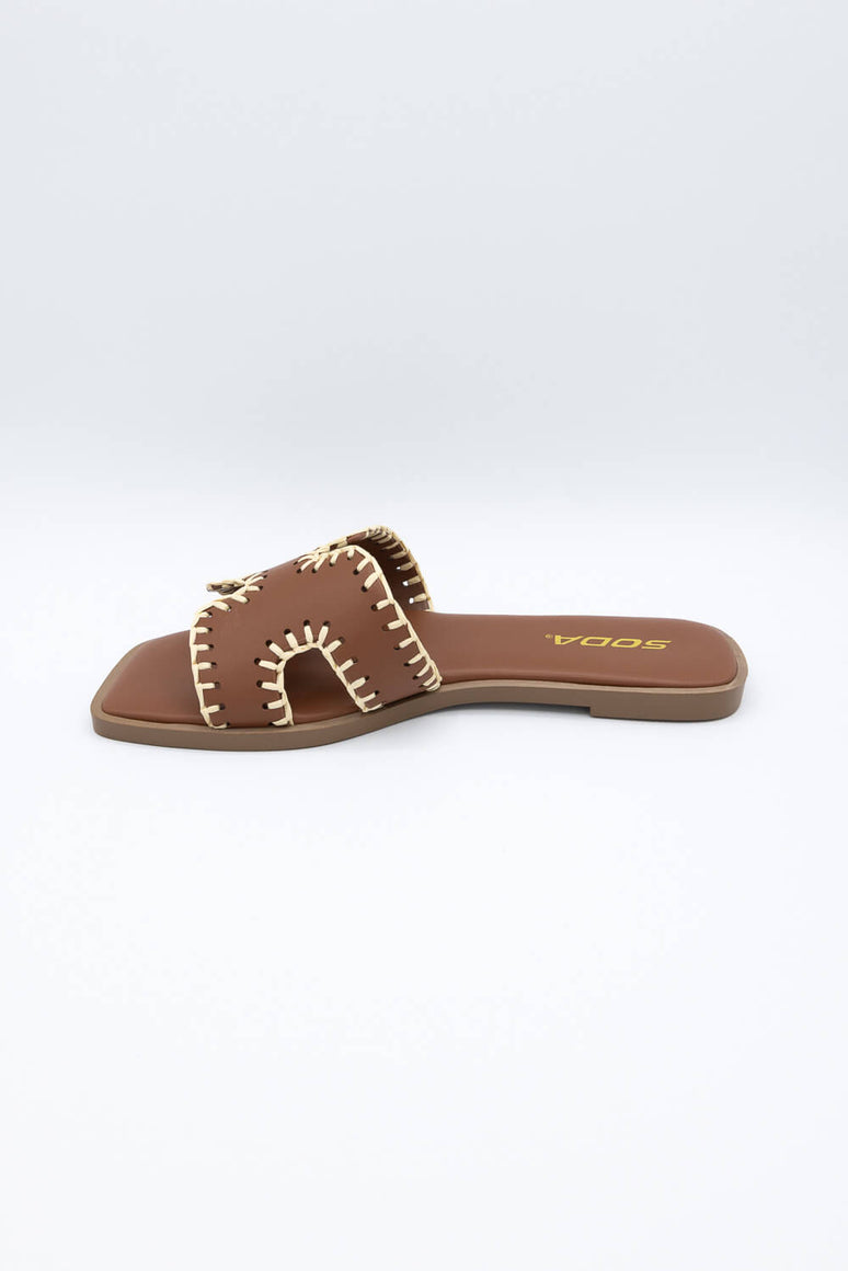 Soda Finity Slide Sandals for Women in Tan | FINITY-S TAN – Glik's