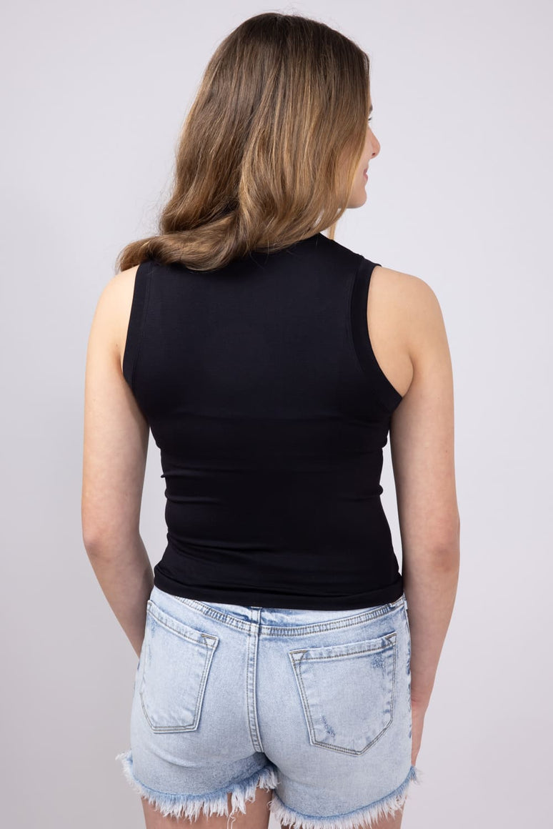 Moa Moa Seamless Tank Top for Girls in Black | ITD799G-SEM-BLACK – Glik's