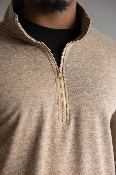 Hallstatt ½ Zip Fleece Pullover for Men in Tobacco | HK023-TOBACCO – Glik's