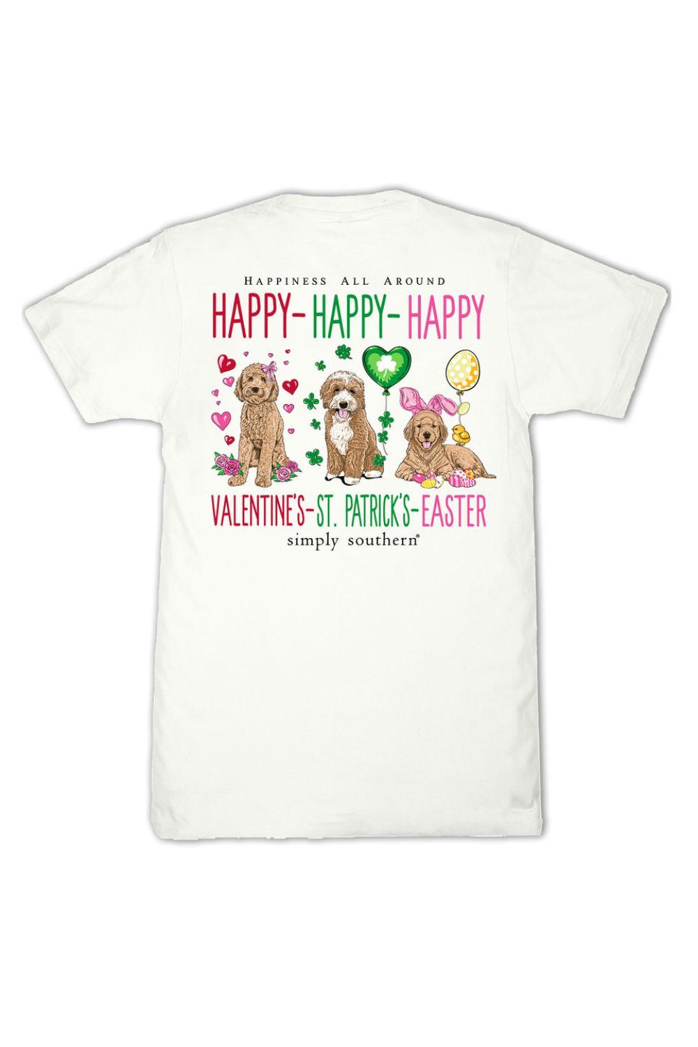 Simply Southern Happy Everything T-Shirt for Women in Oyster | SS-HAPP ...