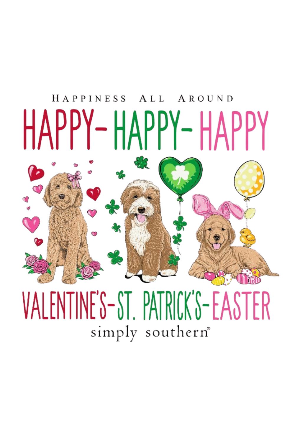 Simply Southern Happy Everything T-Shirt for Women in Oyster | SS-HAPP ...