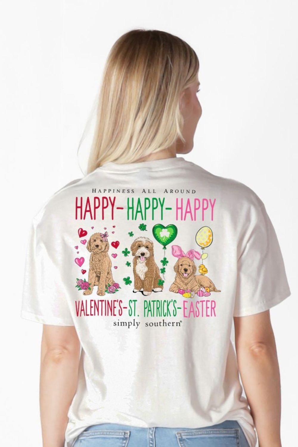 Simply Southern Happy Everything T-Shirt for Women in Oyster | SS-HAPP ...