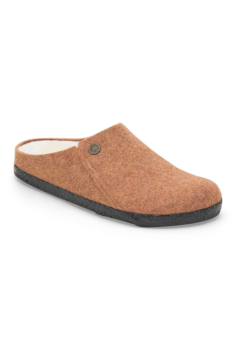 Birkenstock Zermatt Wool Felt Shearling Slippers for Women in Toffee ...
