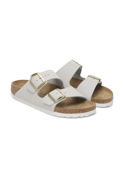 Birkenstock Arizona Nubuck Leather Sandals for Women in Antique White ...