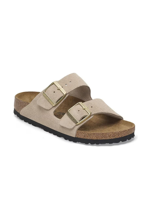 Birkenstock Arizona Suede Leather Sandals for Women in Sandcastle | 10 ...