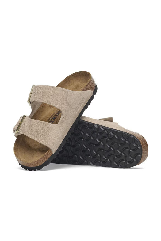 Birkenstock Arizona Suede Leather Sandals for Women in Sandcastle | 10 ...