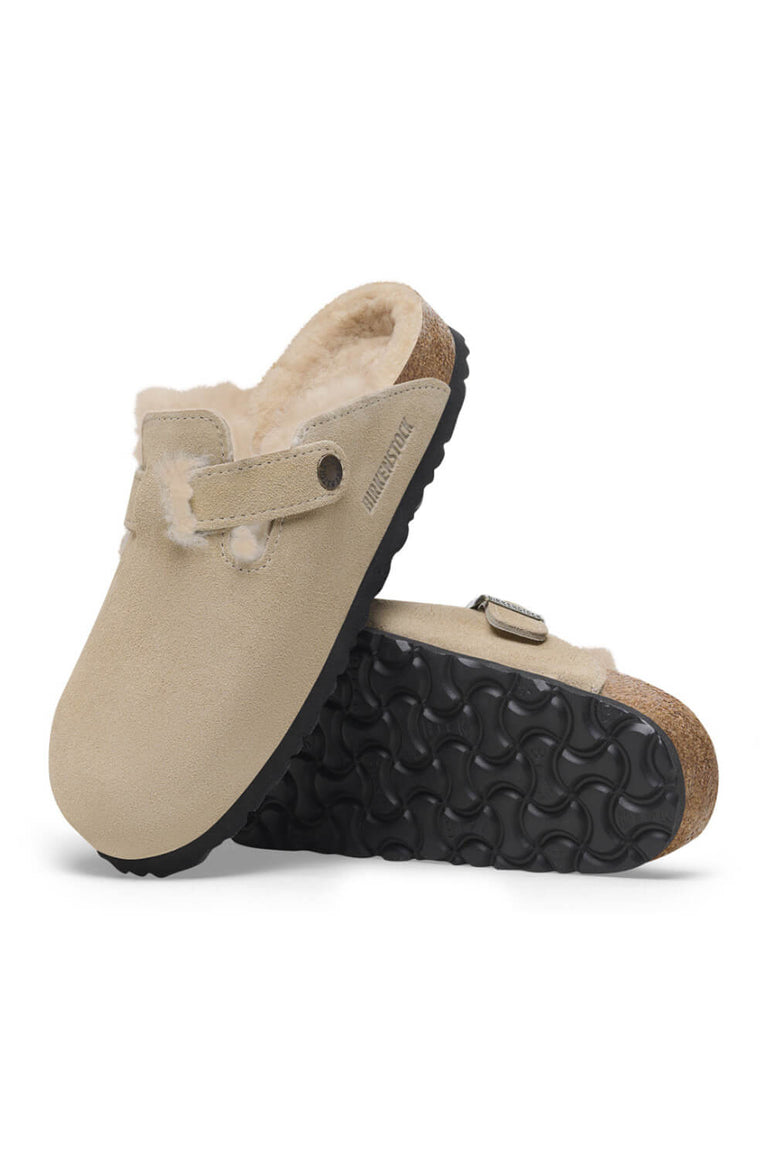 Birkenstock Boston Shearling Clogs for Women in Taupe | 1028299 – Glik's
