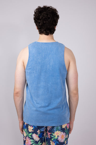 Bondi Beach Mineral Wash Tank Top for Men in Light Blue | 625TMW-LTBLU ...