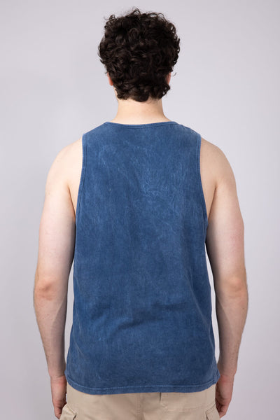 Bondi Beach Mineral Wash Tank Top for Men in Navy | 625TMW-NAVY – Glik's