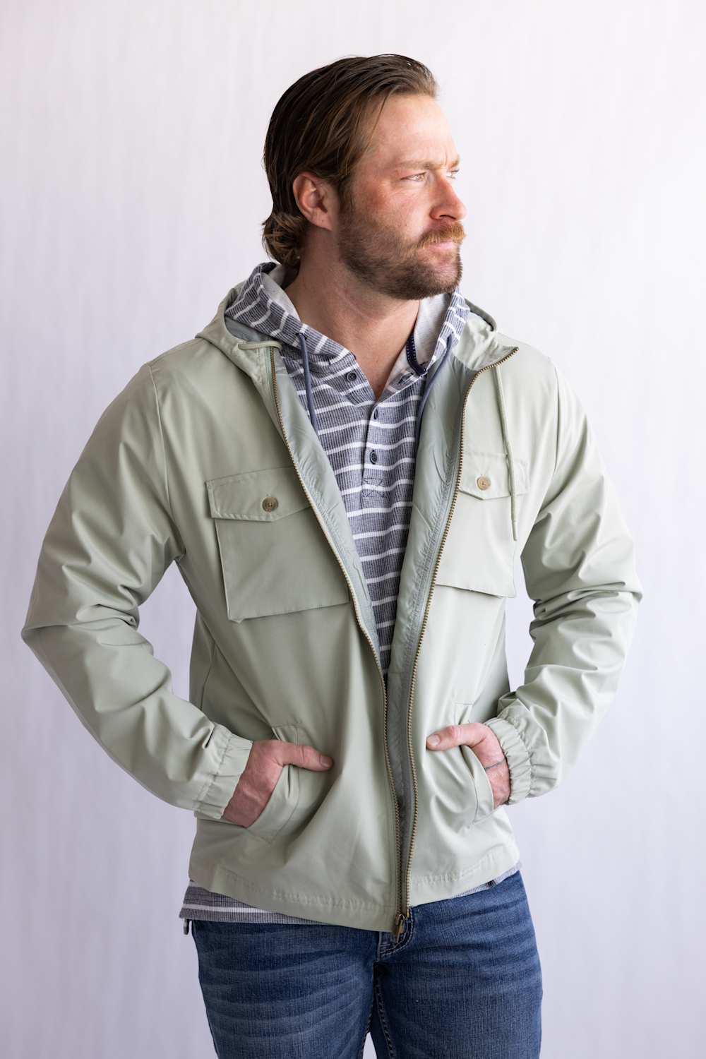Weatherproof Vintage Poly Memory Safari Jacket for Men in Seagrass | S ...