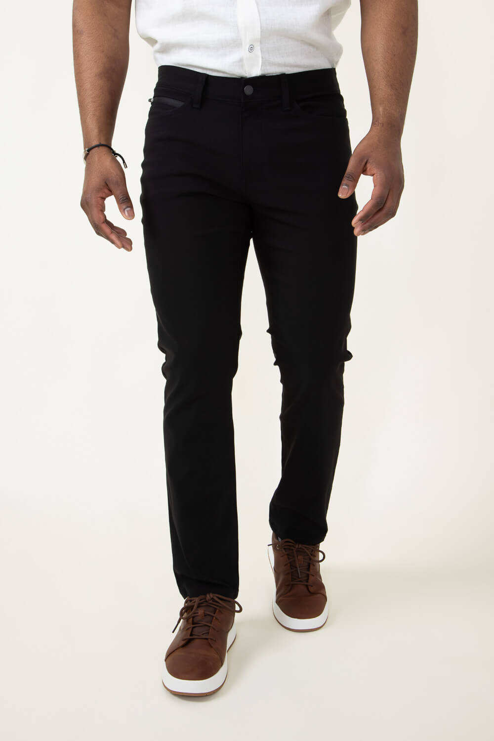 Copper & Oak Lewis Zip Pants for Men in Black | K2F901-004-BLK – Glik's