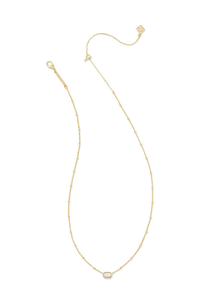 Kendra Scott Mini Elisa Gold Satellite Short Pendant Necklace in Ivory ...