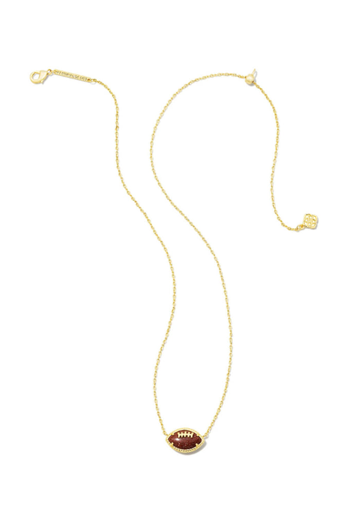 Kendra Scott Football Short Pendant Necklace in Gold | 9608856255 – Glik's