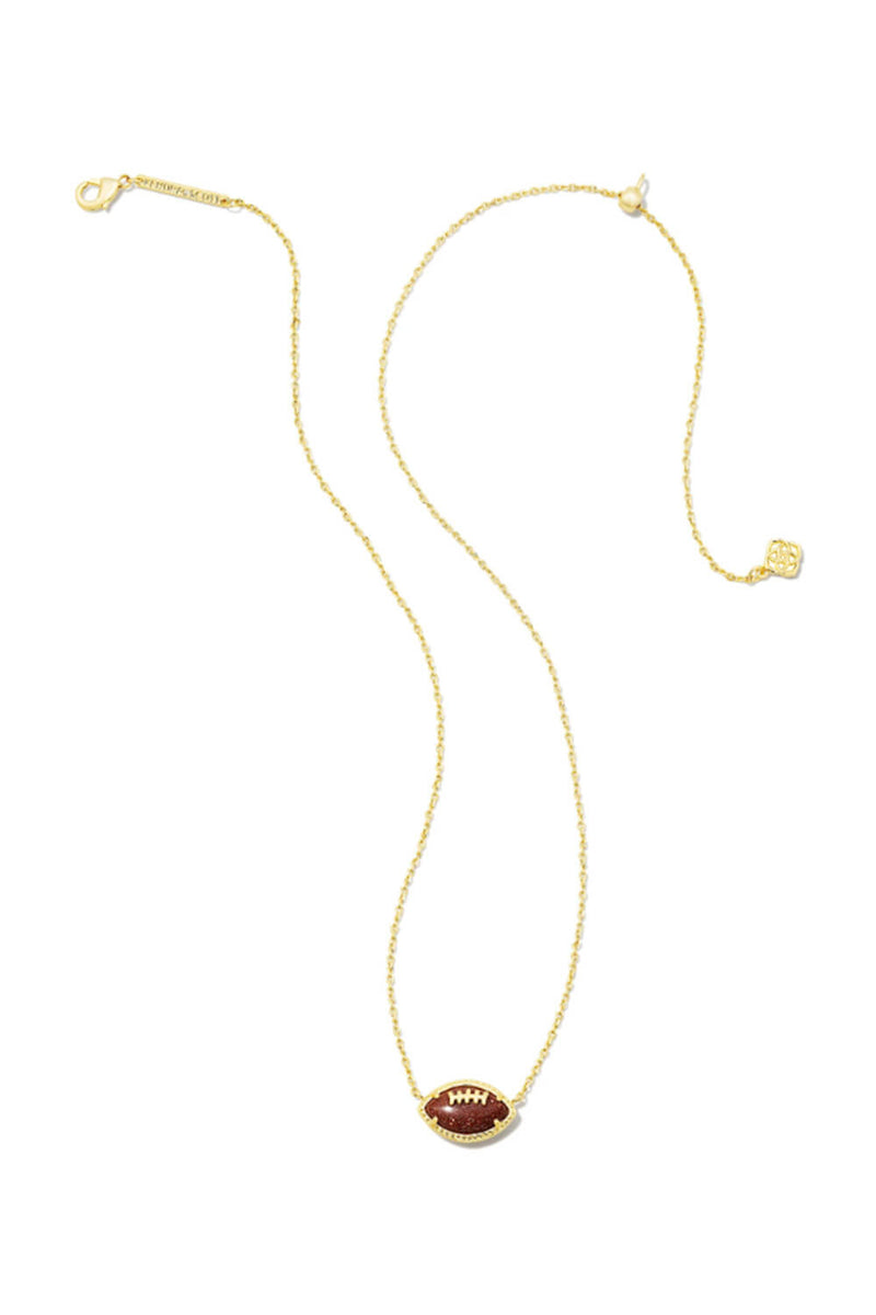 Kendra Scott Football Short Pendant Necklace in Gold | 9608856255 – Glik's