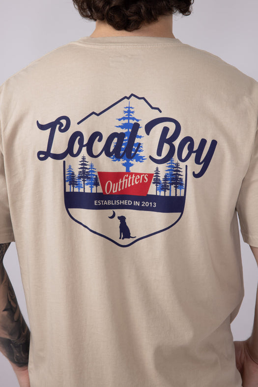 Local Boy Banquet T-Shirt for Men in Latte | L1000351-LATTE – Glik's