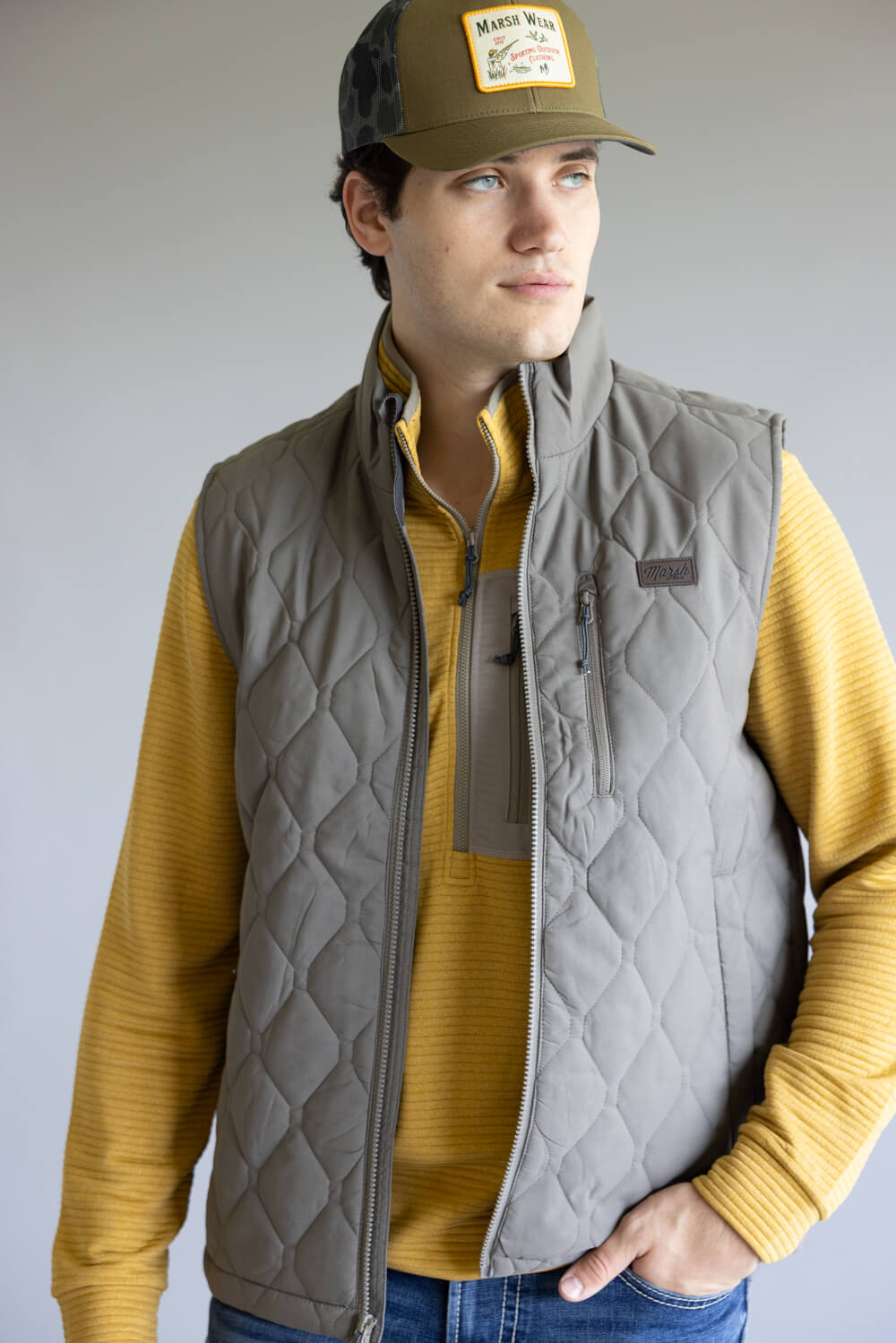 Marsh Wear Barnwell Puff Vest for Men in Rock | MWJ16-ROCK – Glik's