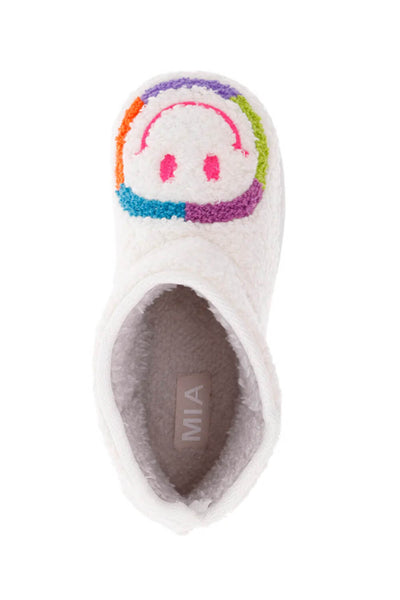 MIA Smiley Face Slipper Booties for Women in Rainbow | GS1412404-MULTI ...