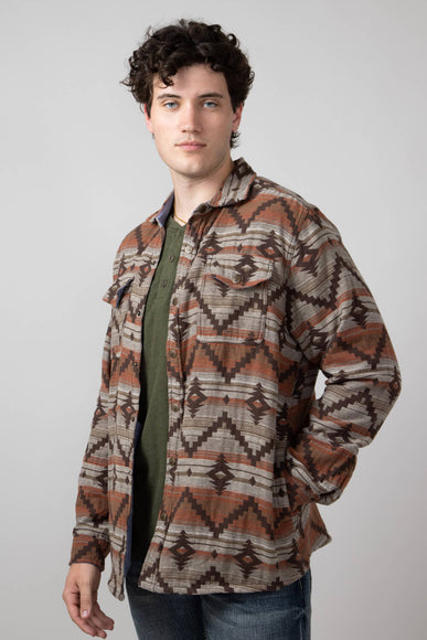 North River Aztec Shirt Jacket for Men in Bracken Brown | NRM8066-BRAC ...
