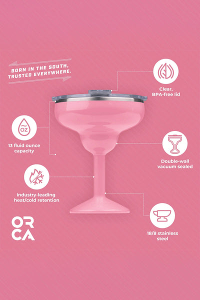 ORCA Rita 13 oz Insulated Margarita Lidded Tumbler in Pink | RT13SY ...