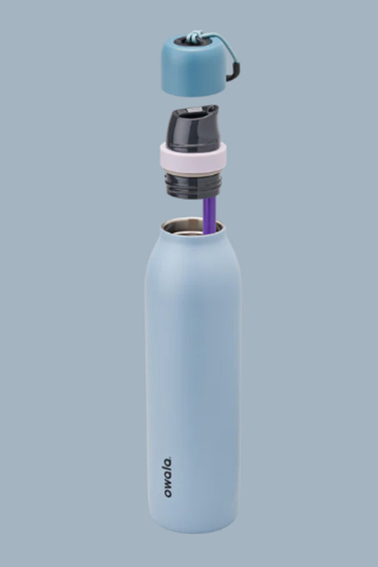 Owala FreeSip Twist 24 oz Stainless Steel Water Bottle in Honest Blue ...