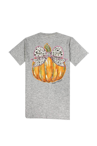 Simply Southern Bow Pumpkin T-Shirt for Women in Grey | SS-BOWPMPKN-ST ...