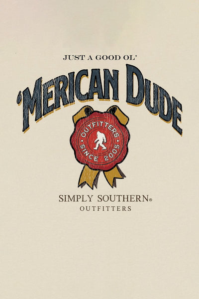 Simply Southern Wax Label T-Shirt for Men in Beige | MN-SS-EAGLE-STNBL ...