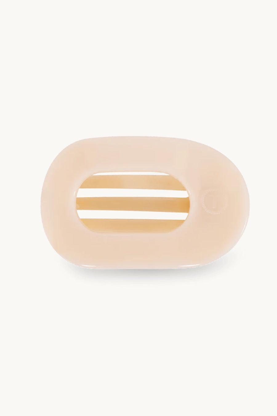 Teleties Large Flat Round Clip in Beige | TT-FCL01-003 – Glik's