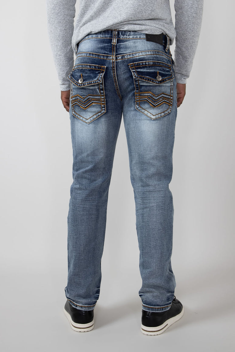 True Luck Waylon Straight Jeans for Men | TL23090603 – Glik's