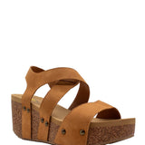 Volatile Sunkissed Wedge Sandals for Women in Tan | PV1014-TAN – Glik's