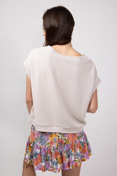 Urban Ribbed Knit Top for Women in Oatmeal | 13235-OAT – Glik's